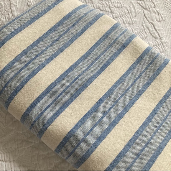 Vintage | Office | Vintage Fabric 27 Yards X 59 Blue Striped Cotton ...